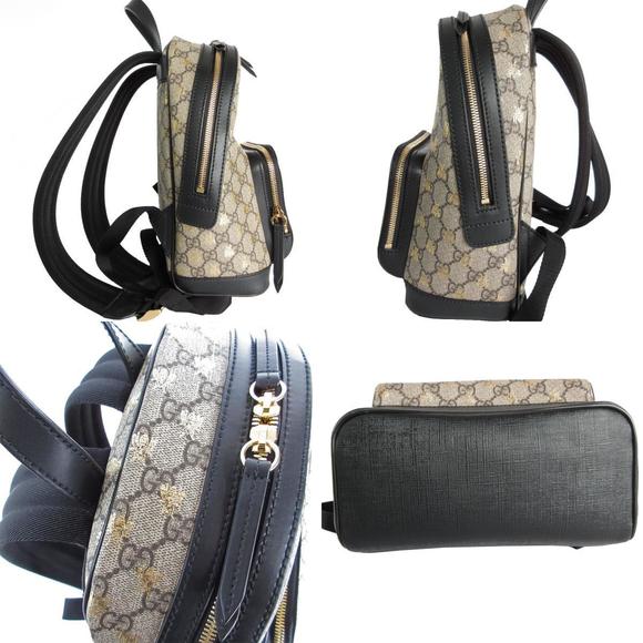 Gucci | Bags | Gucci Gg Supreme Bee Backpack Beige Brown Black | Poshmark